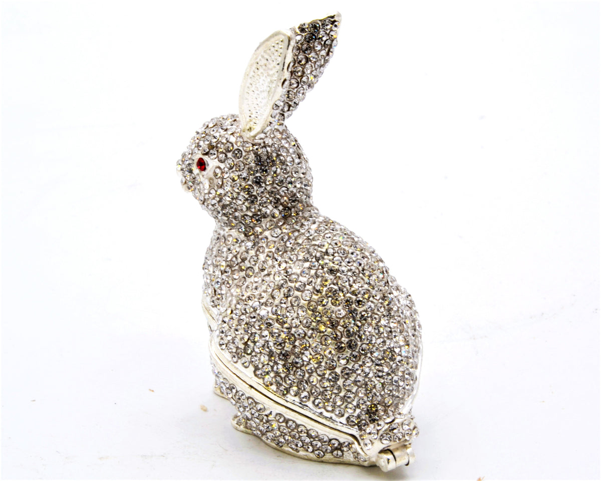 All Jeweled Rabbit Trinket Box. Hand Set Austrian Crystals – Ciel Gifts ...